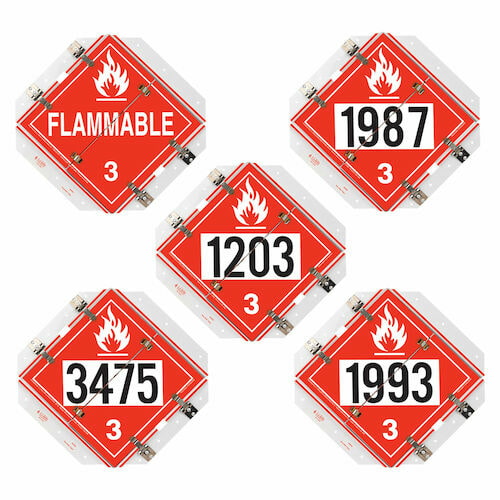 Super Flip Placard - 5 Legend, Worded/Numbered, 16"x15.5", White Back ...