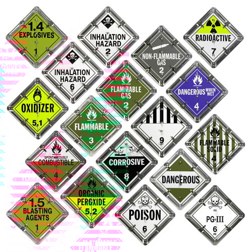 Aluminum Flip Placard - 18 Legend, Worded, Unpainted Back Plate ...