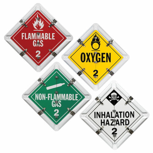 Aluminum Flip Placard - 4 Legend, Worded, Class 2 – petroplacards